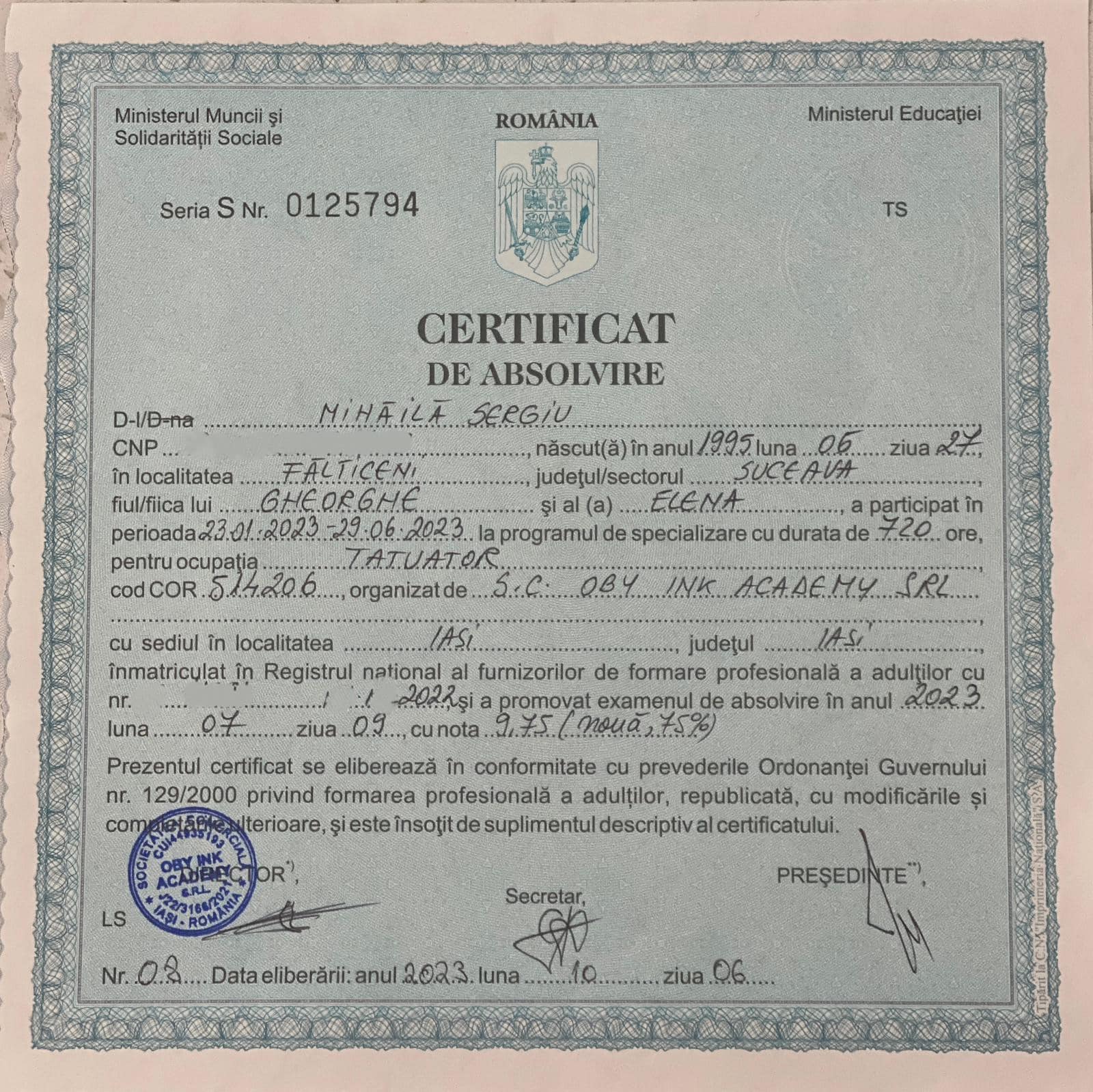 Curs Tatuaje Autorizat - Oby INK Academy